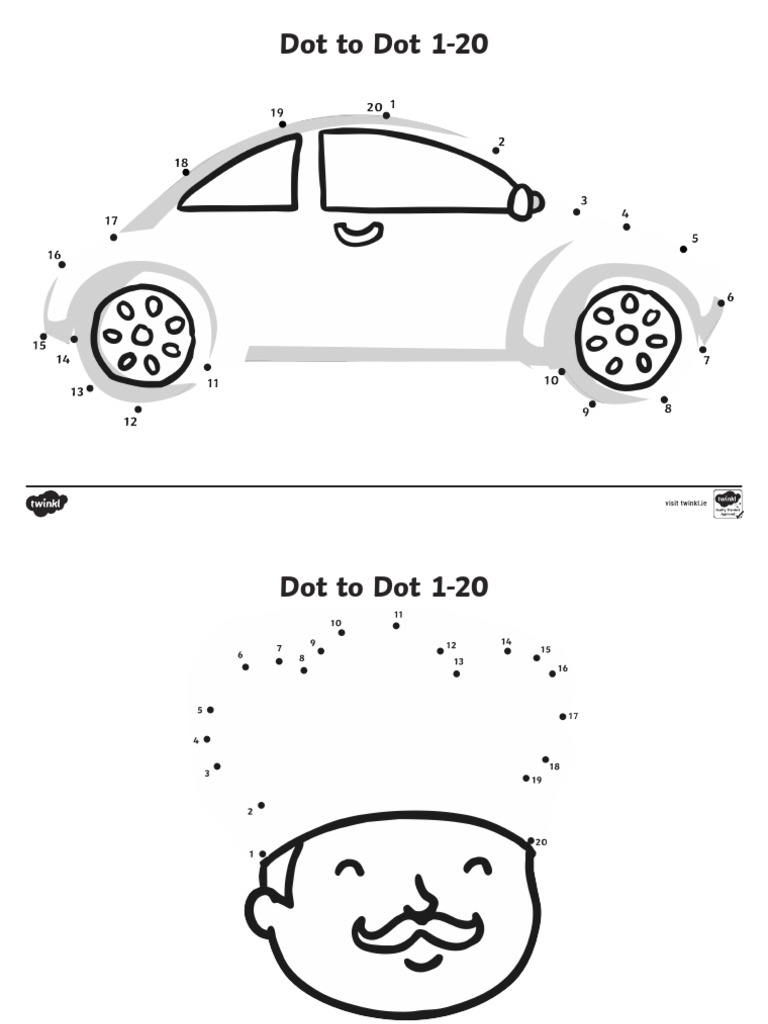 Dot To Dot With Numbers Activity Sheet.196783980 | PDF