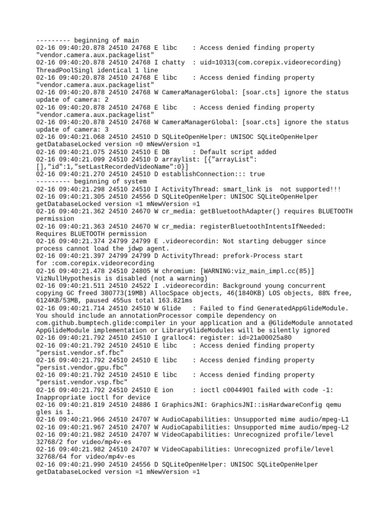 logcat_1739670020750 | PDF | System Software | Computer Architecture