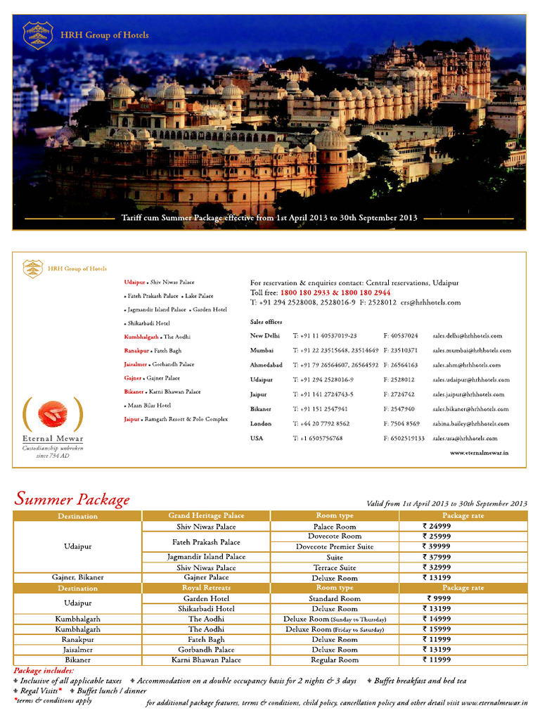 HRH Group - Regular_Tariff | PDF