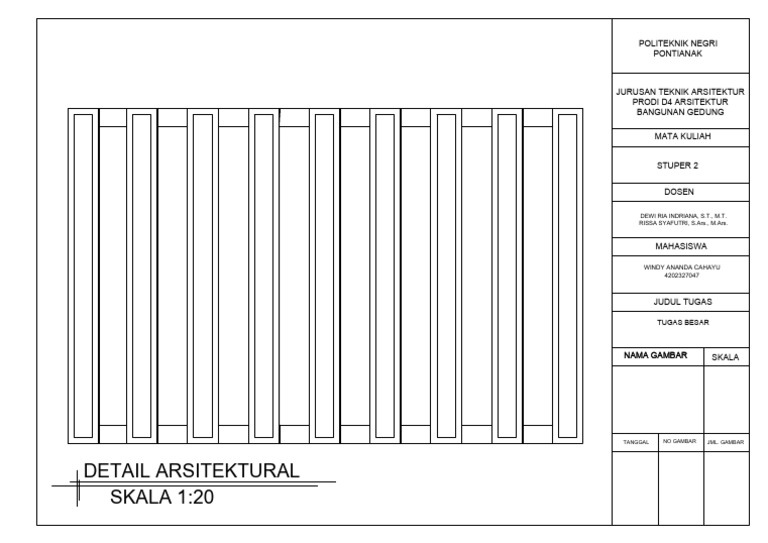 Tugas Besar Detail Arsitektural 1:20 | PDF