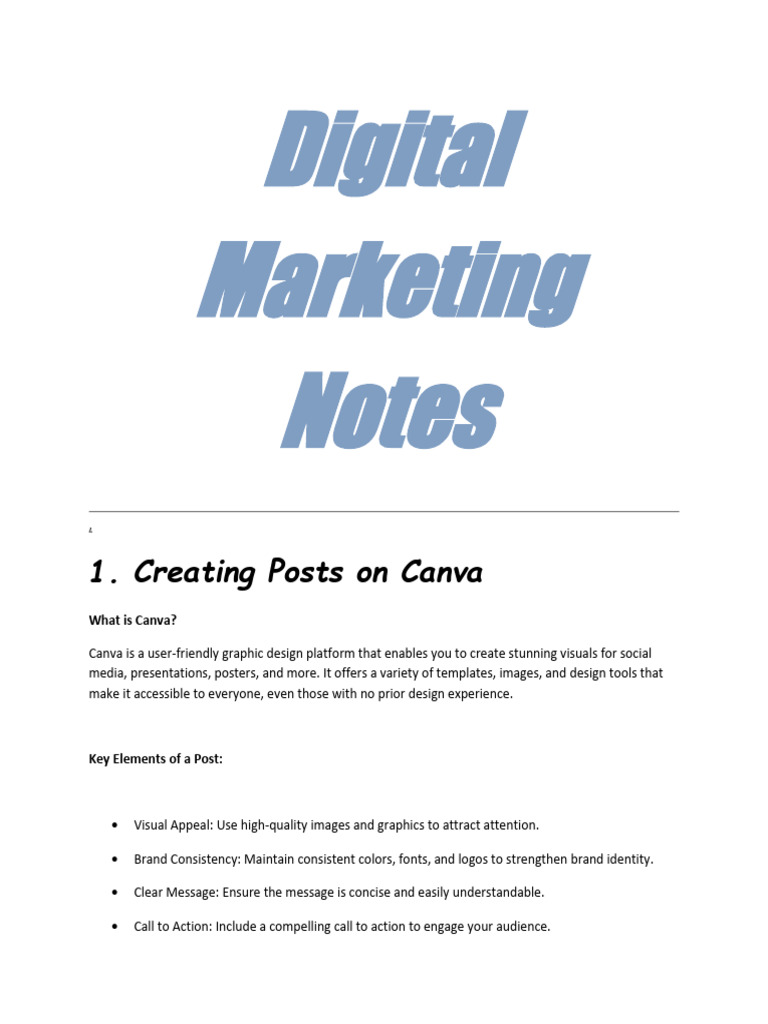 Digital Marketing Notes | PDF | Search Engine Optimization | Advertising
