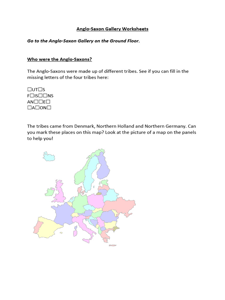 Anglo-Saxon Gallery Educational Worksheets | PDF | Wool | Textiles