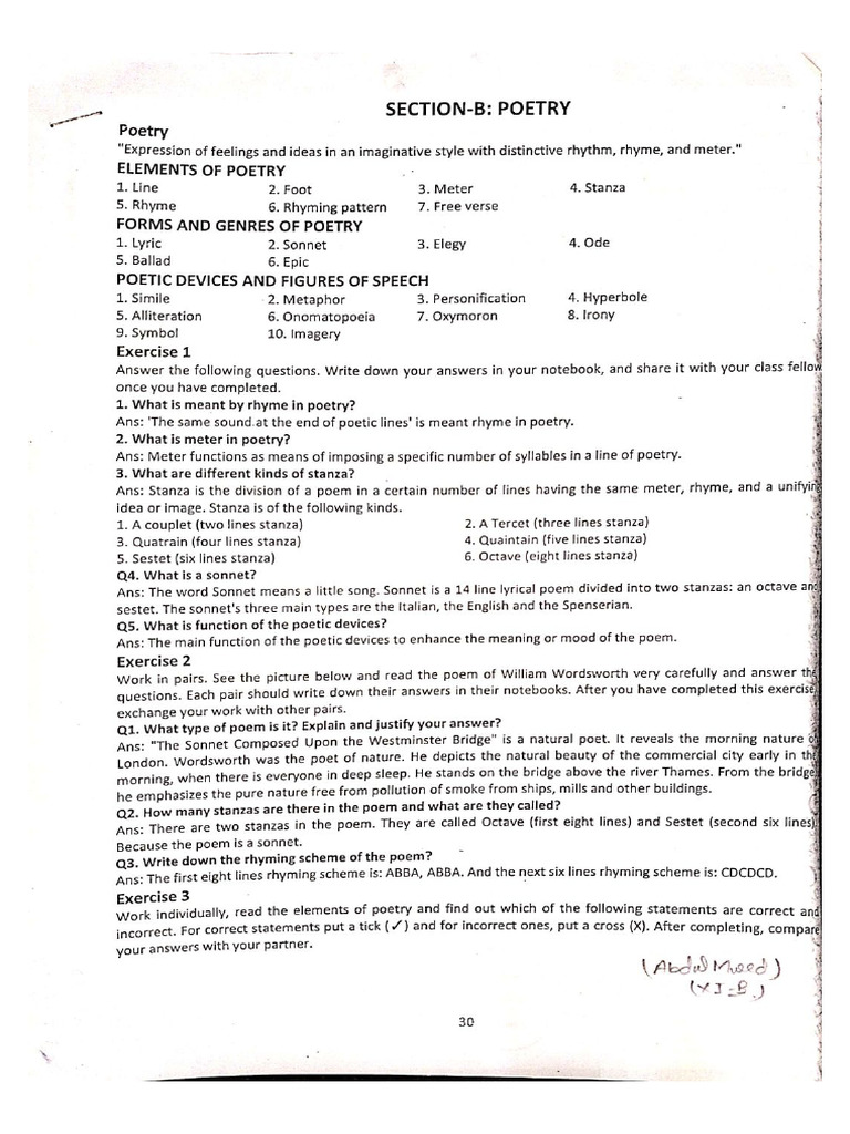 Poem and Drama Notes | PDF