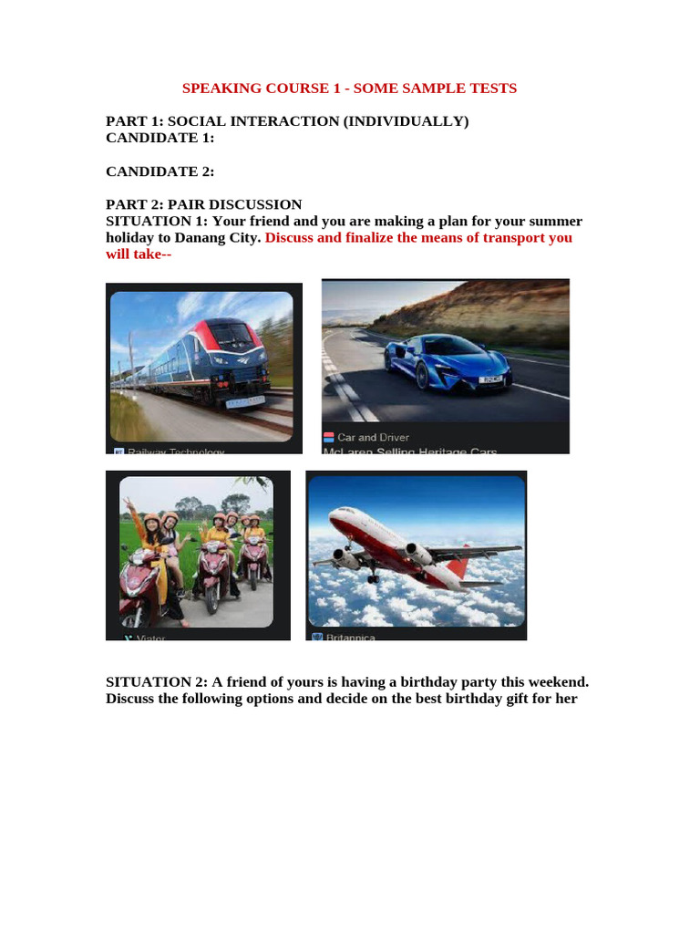 Speaking Course 1 | PDF