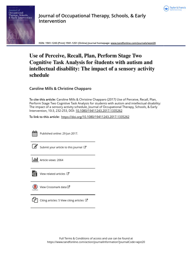 00-Use of Perceive - Recall - Plan - Perform Stage Two Cognitive Task ...