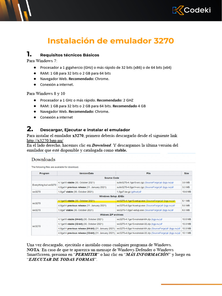 Instrucciones para Instalación de Emulador 3270 | PDF | Computación de ...
