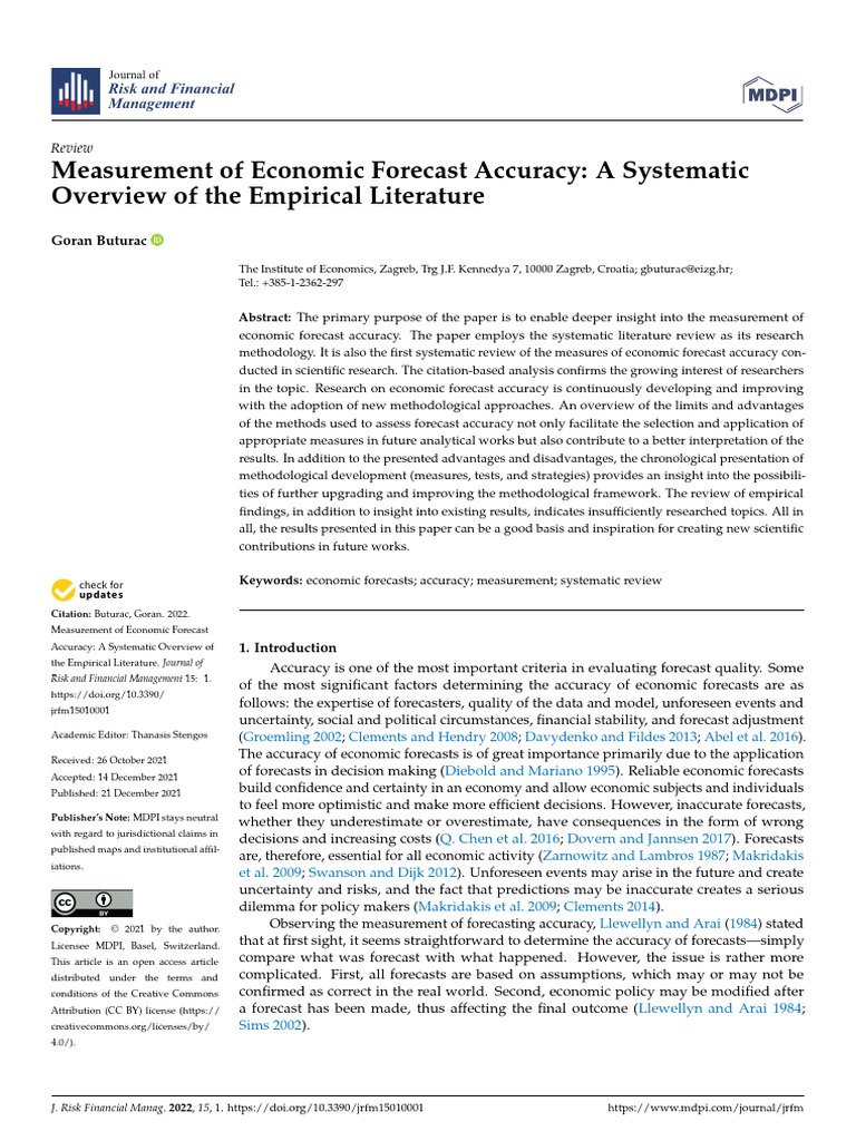JRFM 15 00001 v2 | PDF | Methodology | Systematic Review