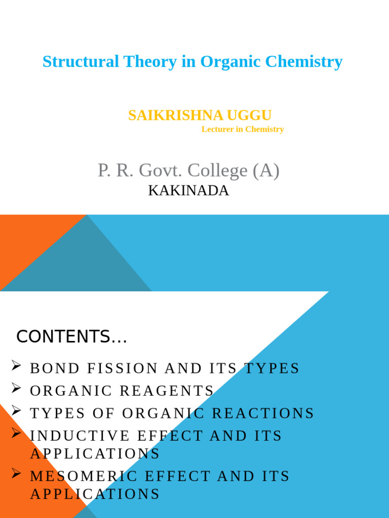Structual Theory in Organic Chemistry - USK - ppt.Pptx254 | PDF ...
