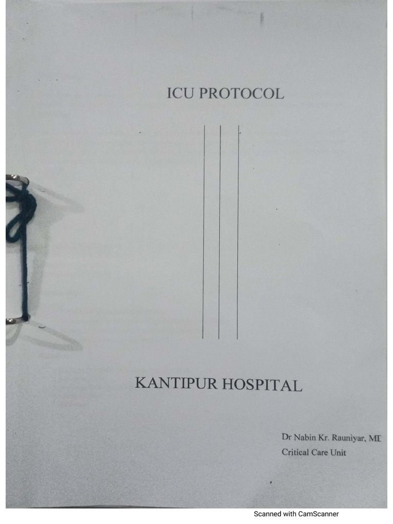 Icu New Protocol Book Kantipur | PDF