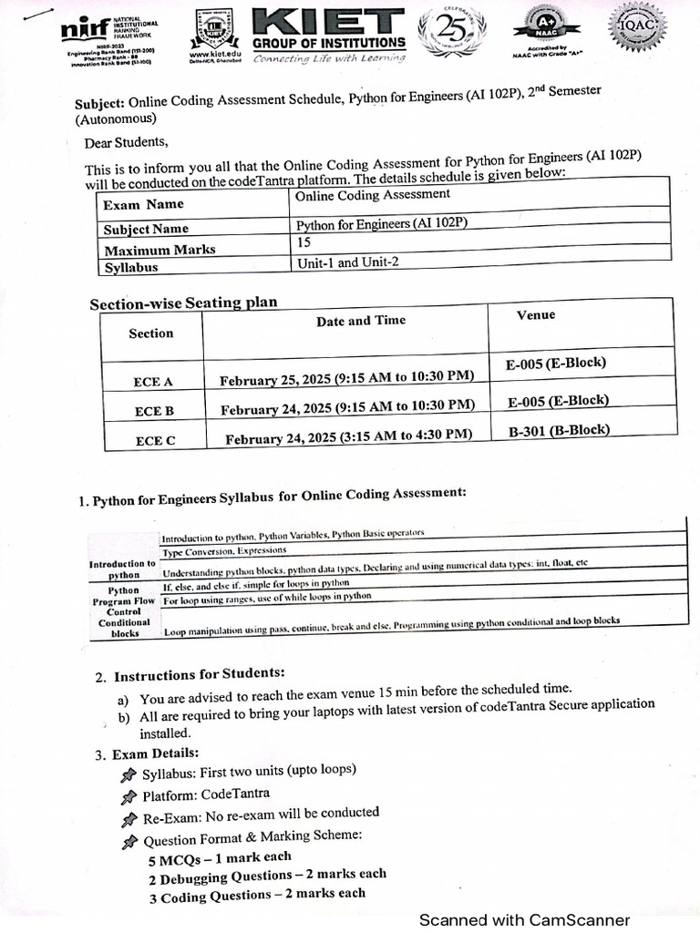 Python Online Assessment | PDF