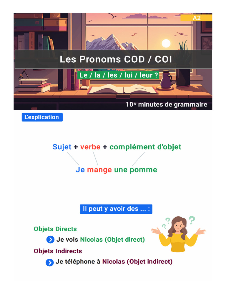 Les Pronoms COD Et COI | PDF