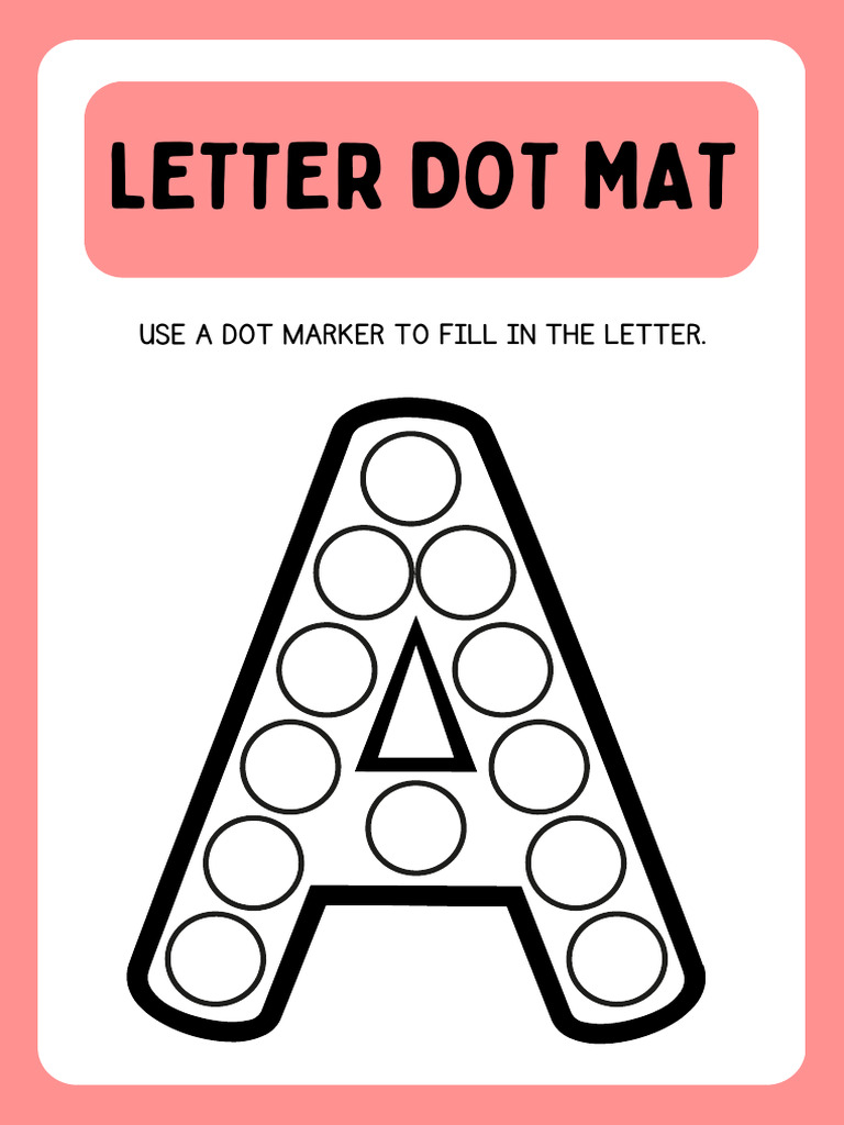 Alphabet Dot Mat Worksheets in Colorful Playful Style | PDF