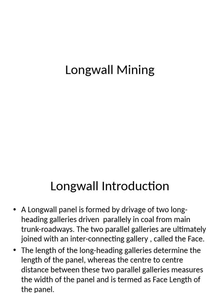 Terminology of Longwall | PDF
