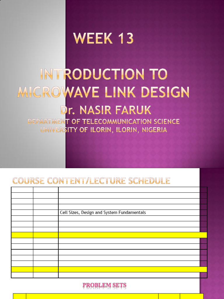 Introduction To Micorwave Link Design | PDF | Radio | Antenna (Radio)