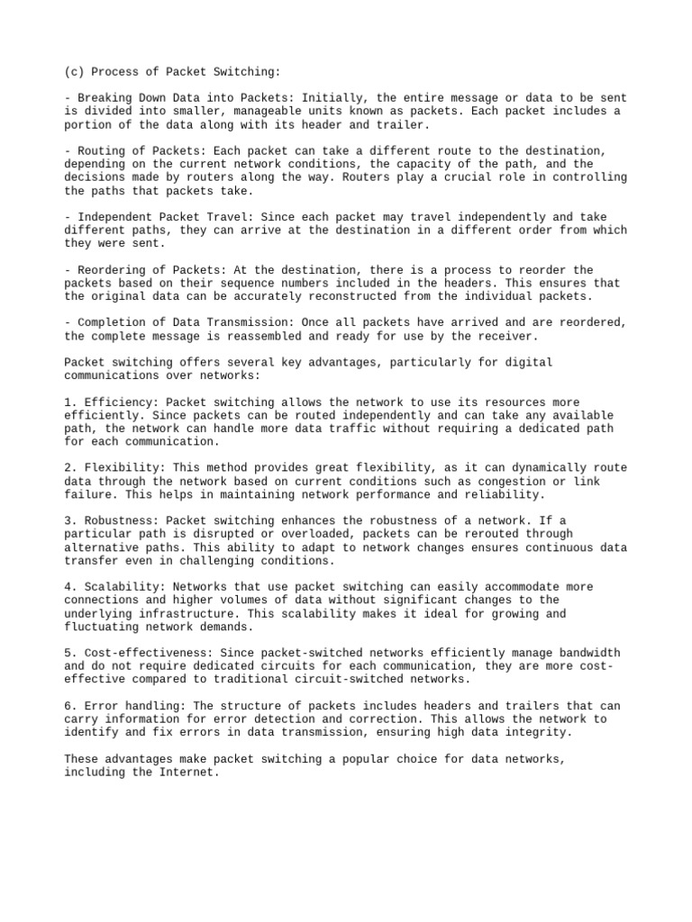 OL - Chap 2 - Packet Switching | PDF | Computer Network | Packet Switching