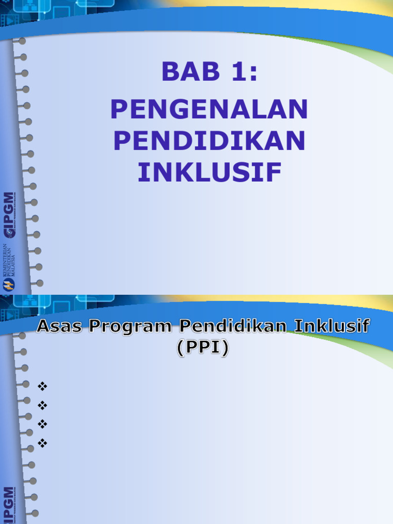 BAB 1 - Pengenalan Program Pendidikan Inklusif | PDF