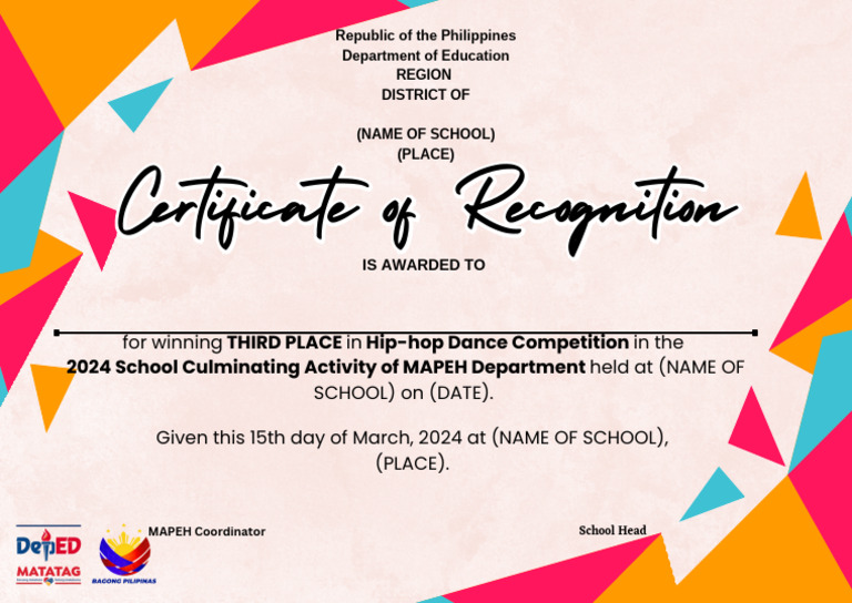 Certificate of Festival Culminating | PDF