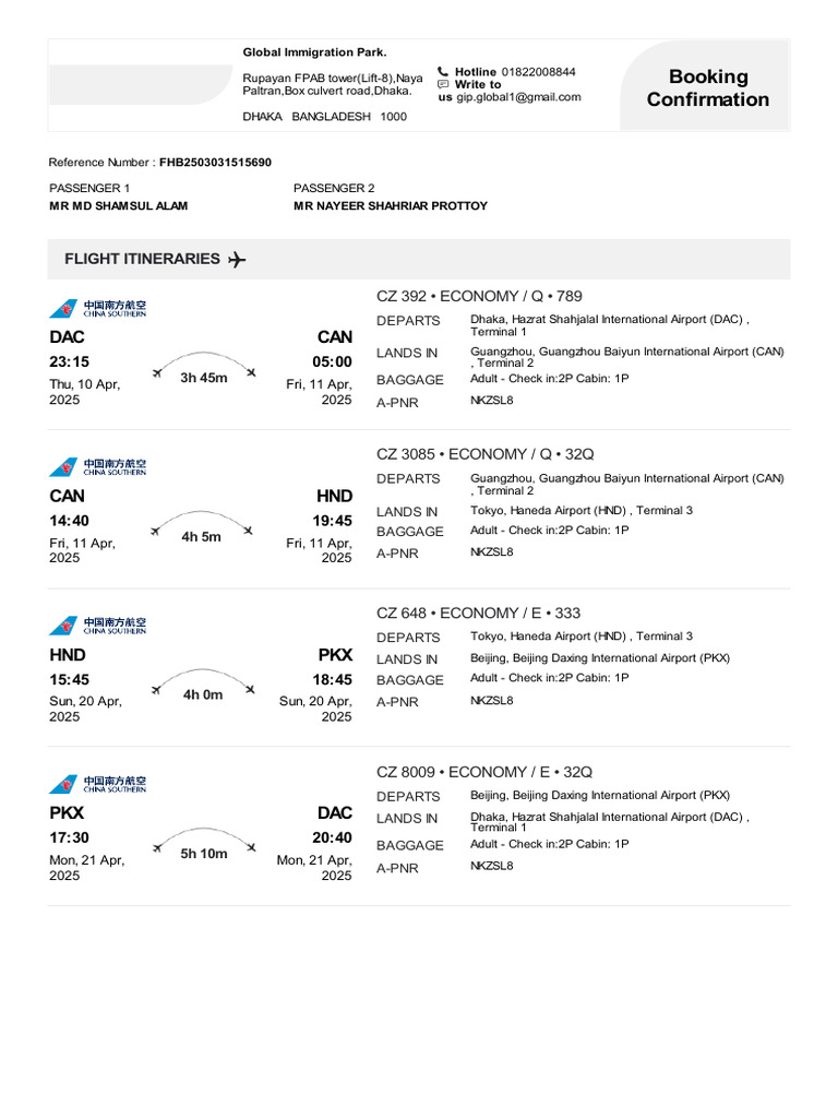 Booking Confirmation PDFContent | PDF | Aviation