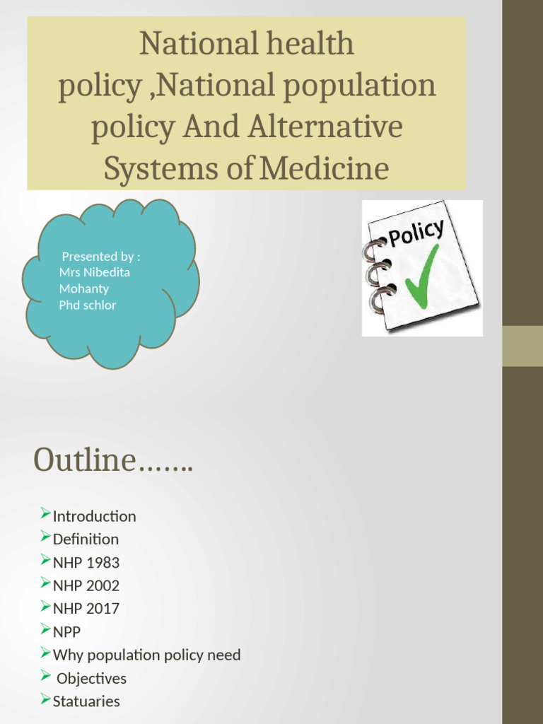 India National Health & Population Policies | PDF | Policy | Health Policy
