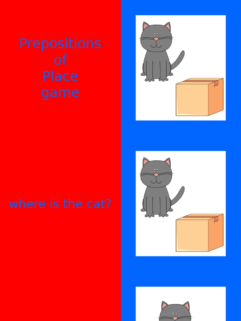 Prepositions Game | PDF