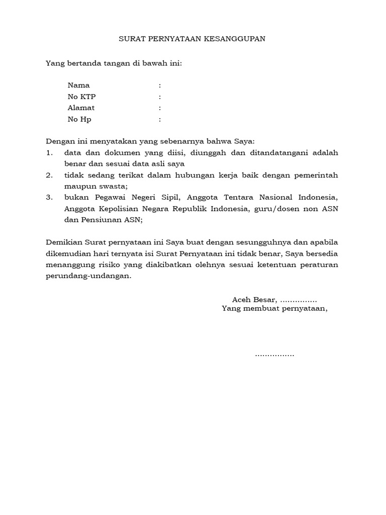 Surat-Pernyataan 1 | PDF