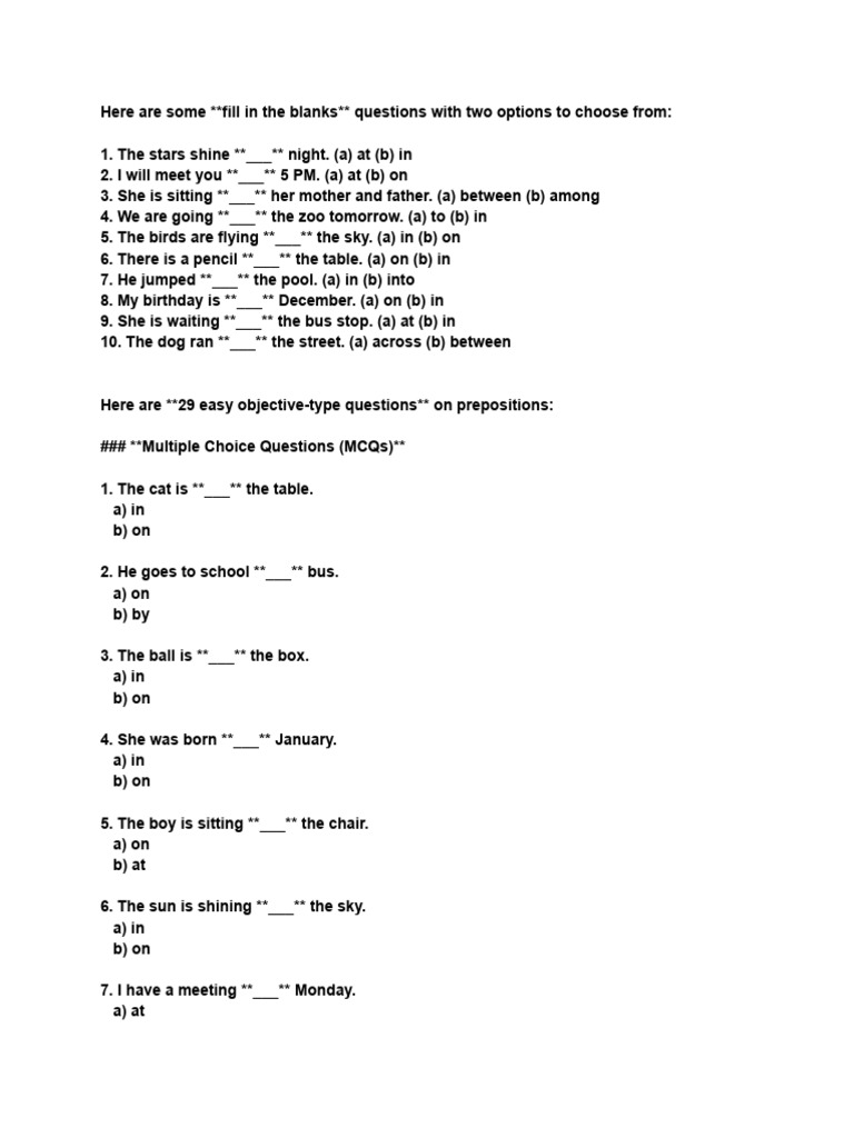 Objective Type Questions | PDF