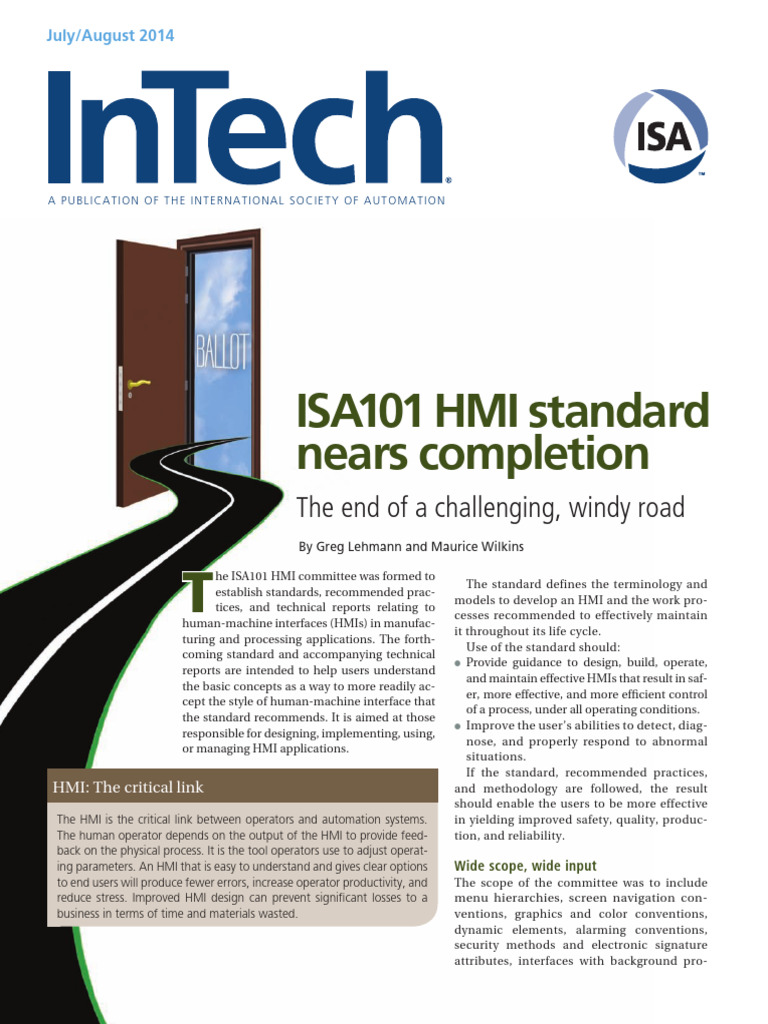 ISA101 HMI Standard Nears Completion | PDF | User Interface | Databases