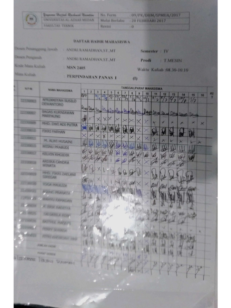 Absensi Perpan 1 | PDF