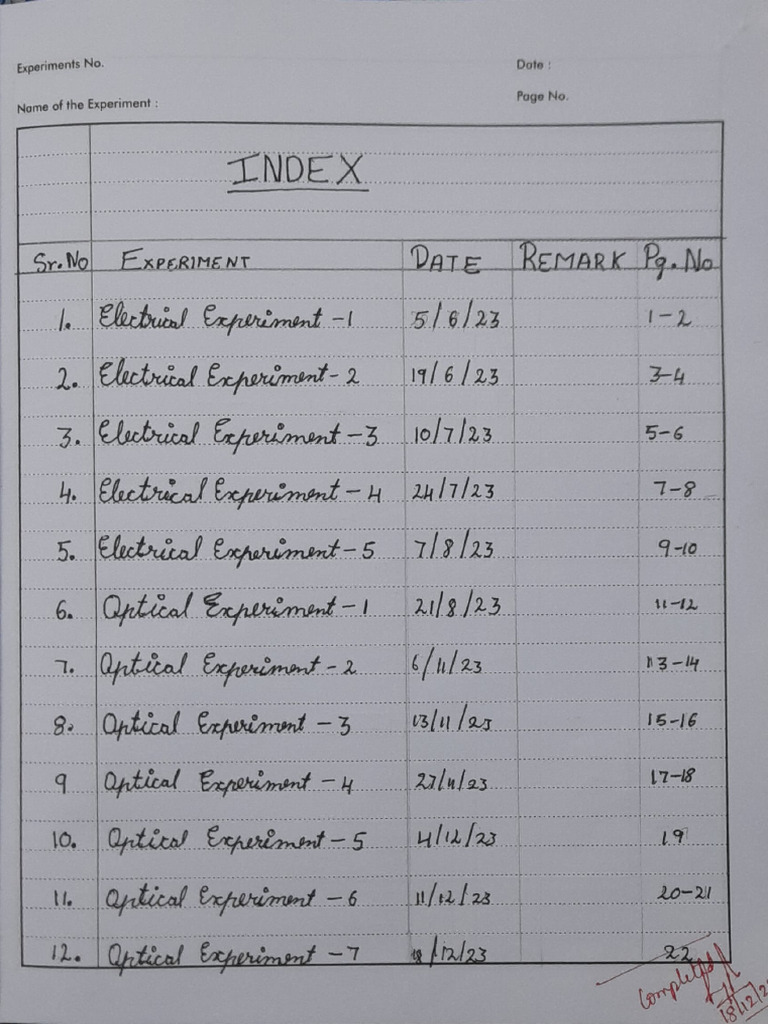 Physics Record XII | PDF