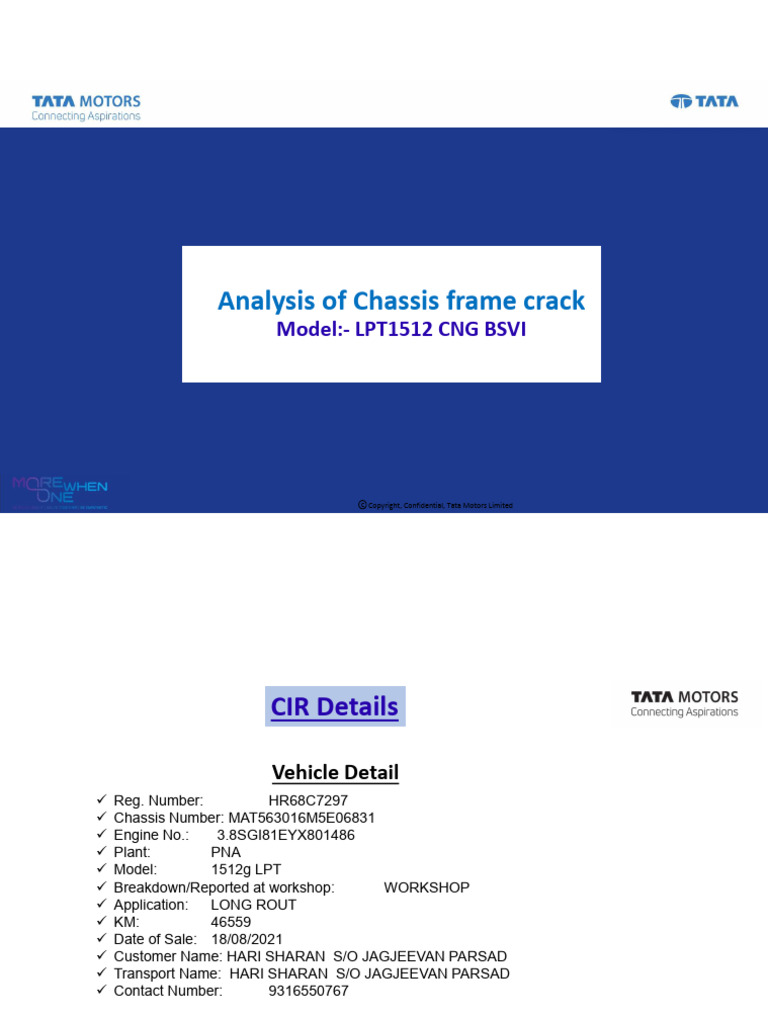 Chassis Frame Crack LPT 1512 CNG | PDF | Screw | Land Vehicles
