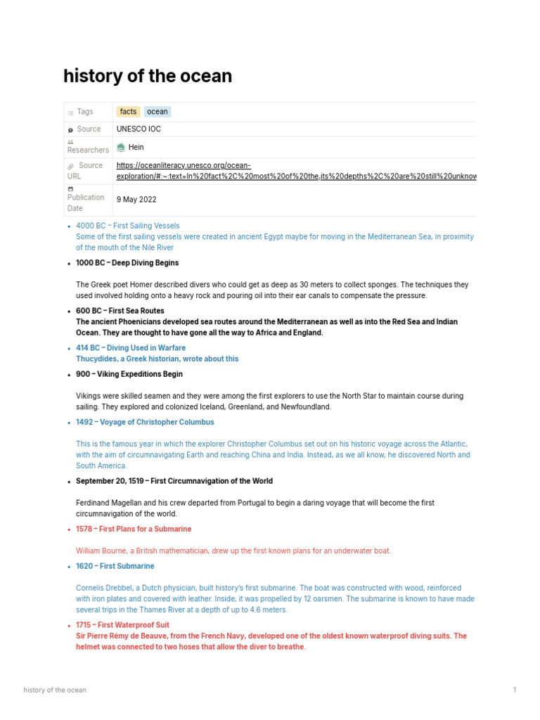 history_of_the_ocean(ography) | PDF | Sea | Seabed