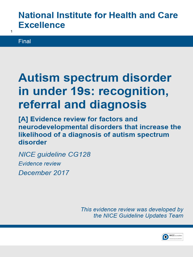 Nice Autism Guideline | PDF | Autism | Attention Deficit Hyperactivity ...