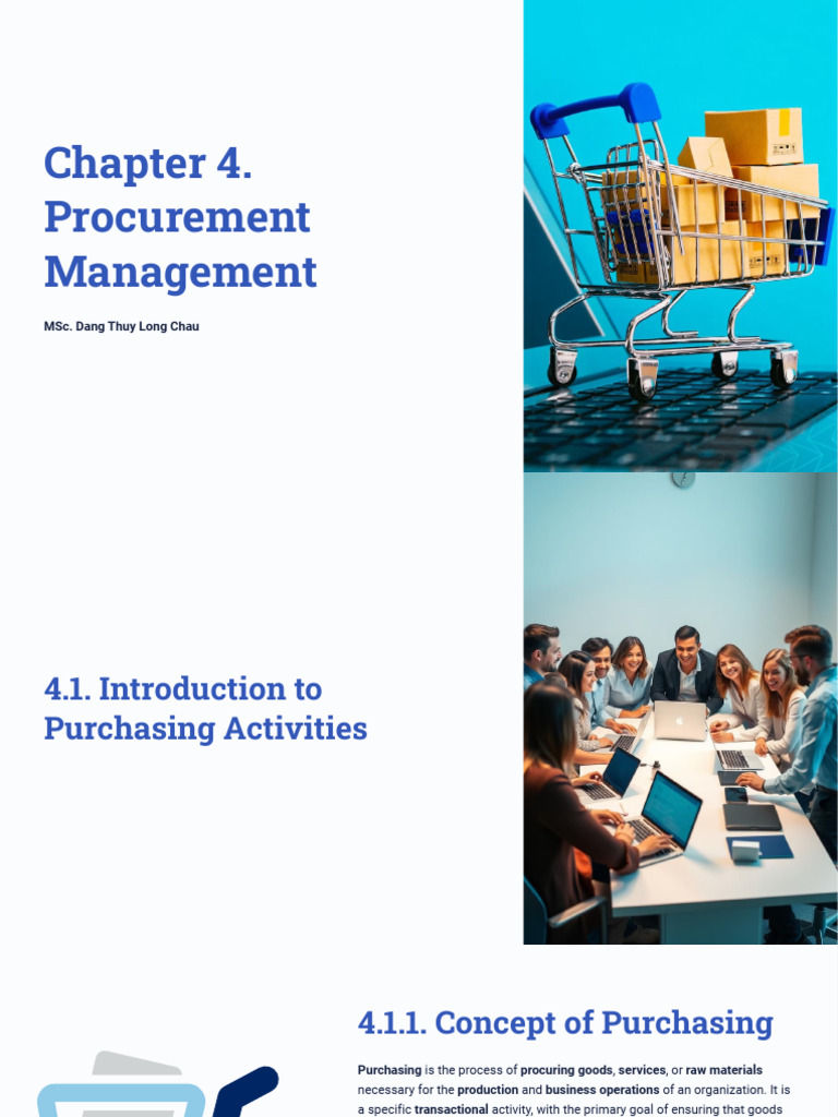 Chapter 4. Procurement Management | PDF | Supply Chain | Procurement