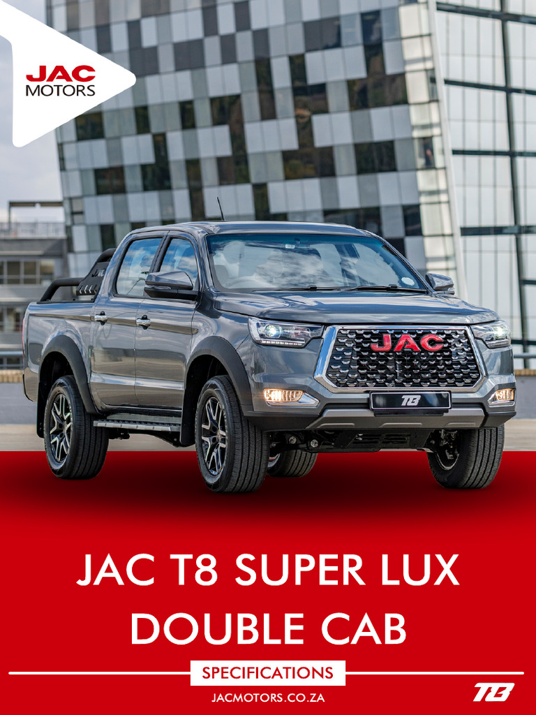 JAC T8 Super Lux Double Cab Specs | PDF | Anti Lock Braking System ...