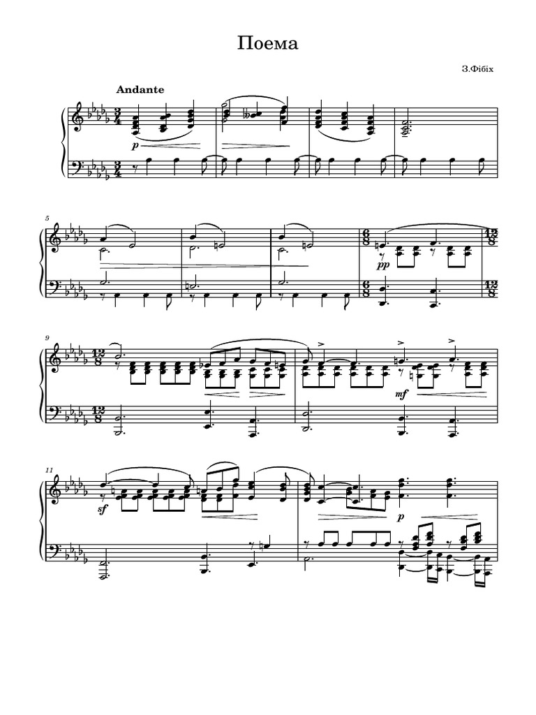 Fibich Poem Op.41 No.4 | PDF