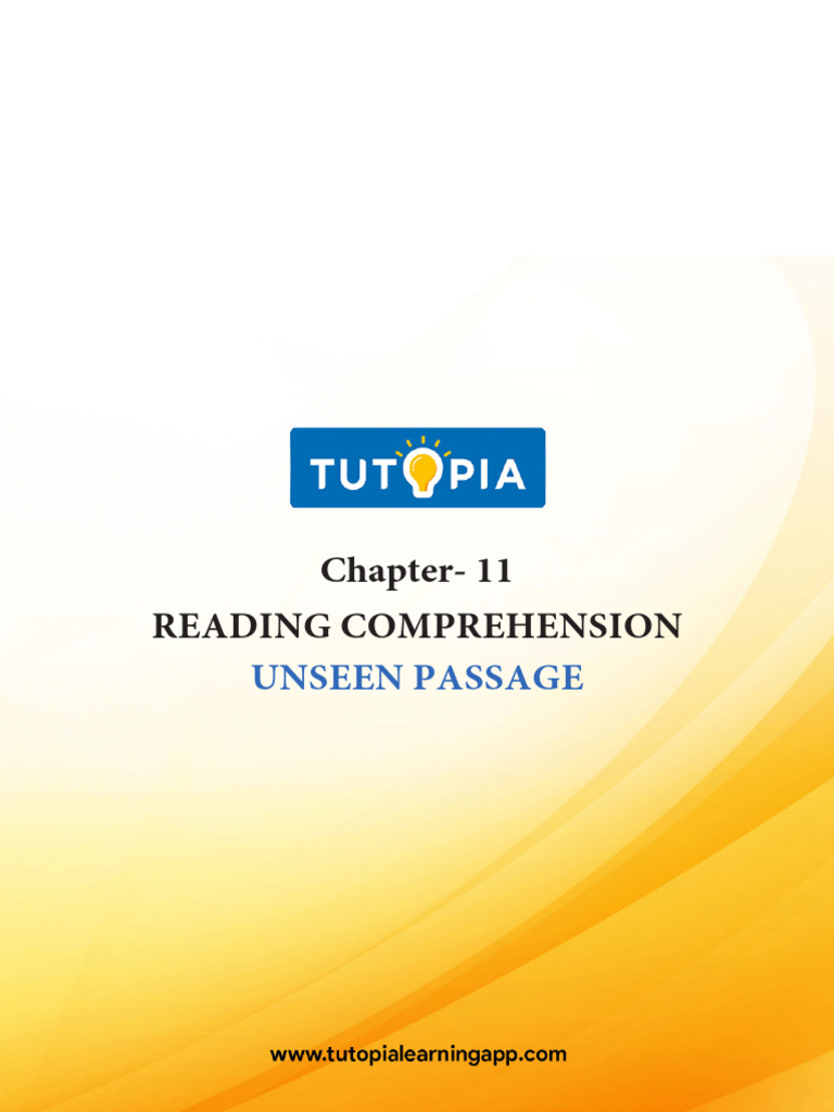 Unseen Passage | PDF | Reading Comprehension | Communication