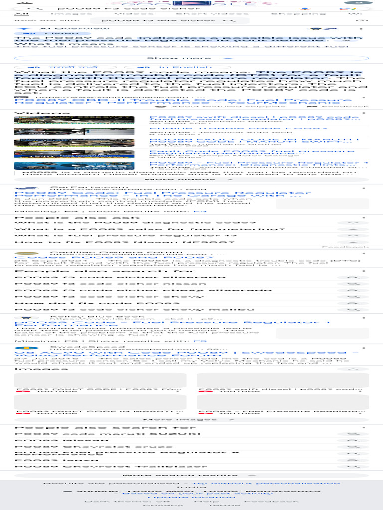 p0089 F3 Code Eicher - Google Search | PDF | Motor Vehicle | Vehicle Technology