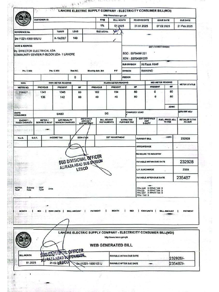 Community Center Corrected Bill | PDF