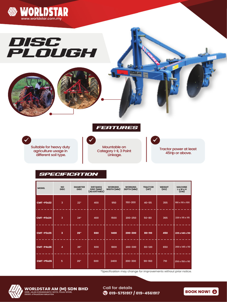Heavy-Duty Plough Specifications | PDF