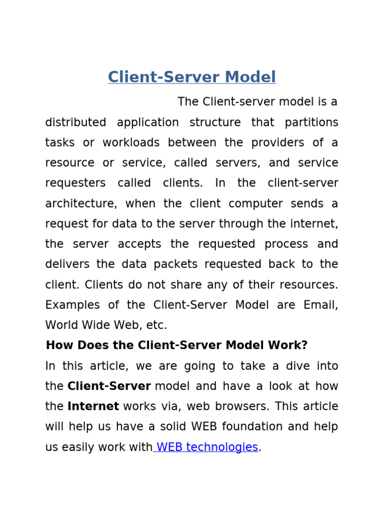 Client Server Management Content Beyond Syllabus | PDF | Client–Server Model | World Wide Web