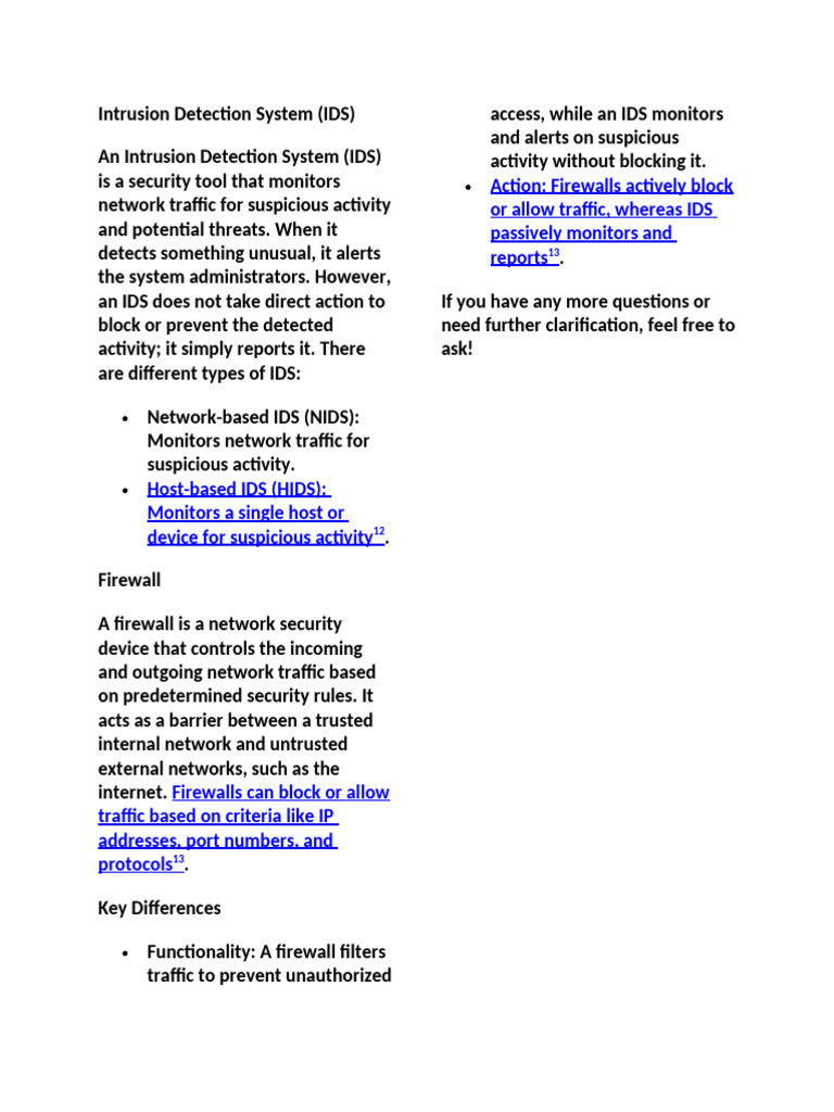 Intrusion Detection System | PDF | Telecommunications | Security