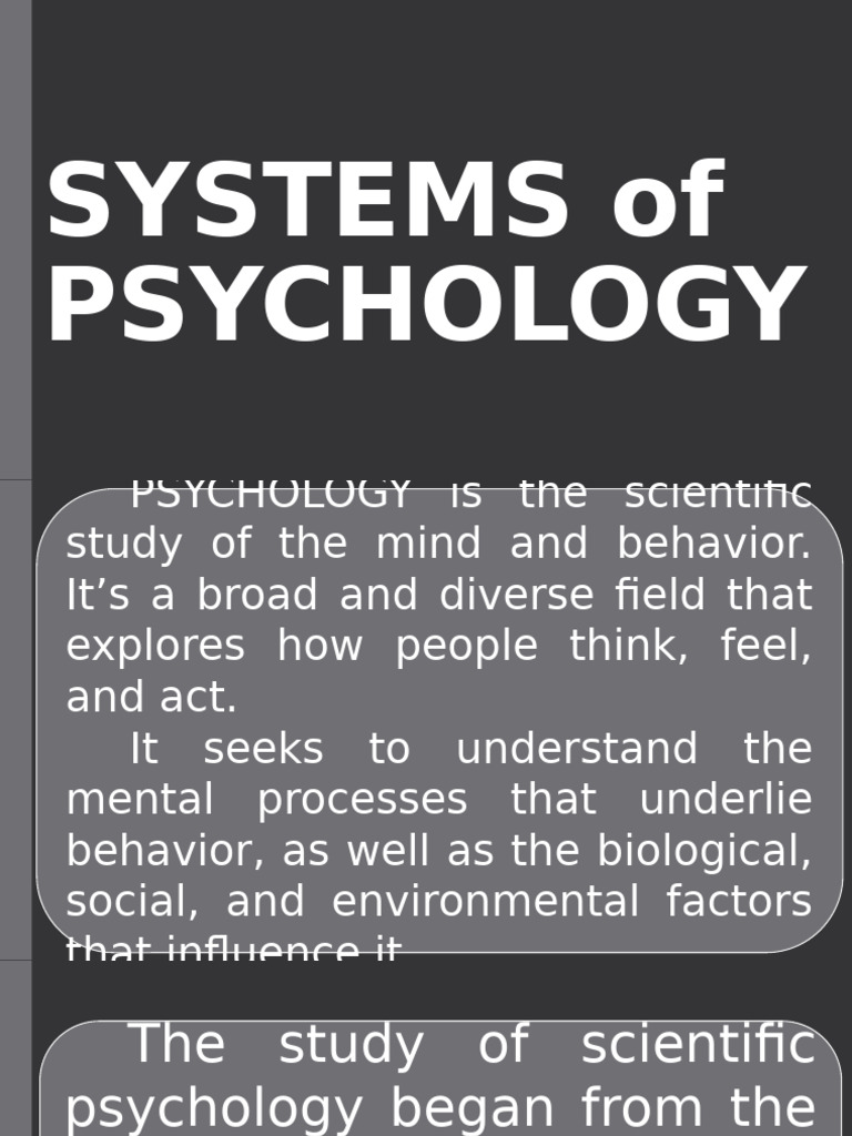 ALJUN - Systems of Psychology | PDF | Psychology | Epistemology