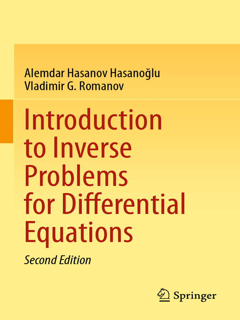 (群封面)Introduction to Inverse Problems for Differential Equations @x. | PDF | Inverse Problem ...
