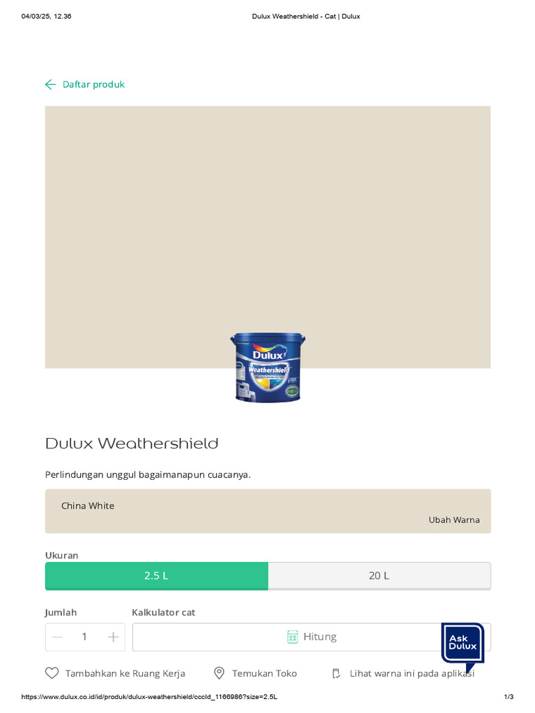 Dulux Weathershield - China White | PDF