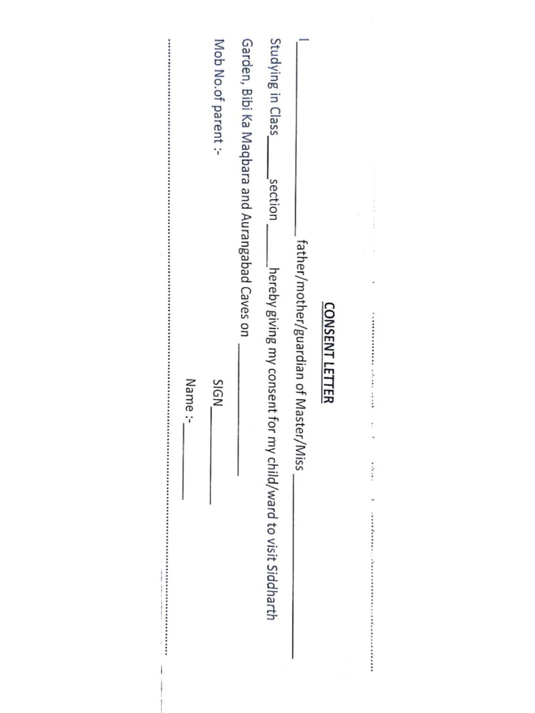 Consent Letter - Picnic | PDF