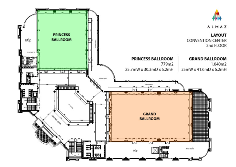 Sơ Đồ Tổng Thể Tầng 2 Almaz Center Long Biên HN | PDF