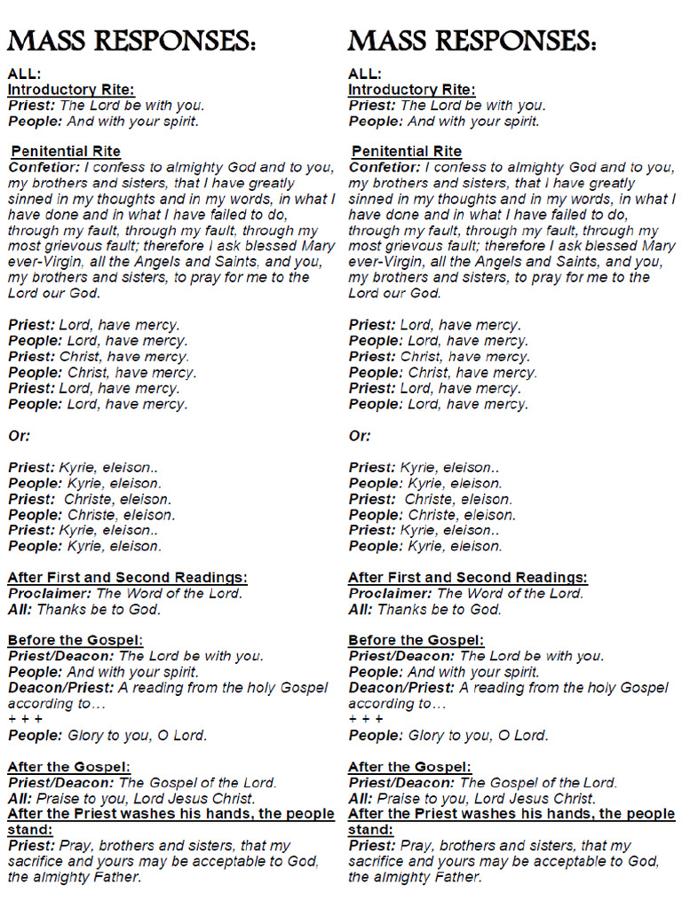 MASS RESPONSES | PDF