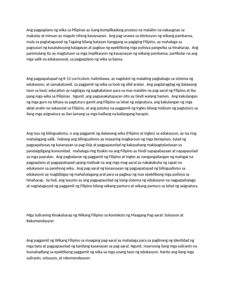 Ang pagpaplano-WPS Office | PDF