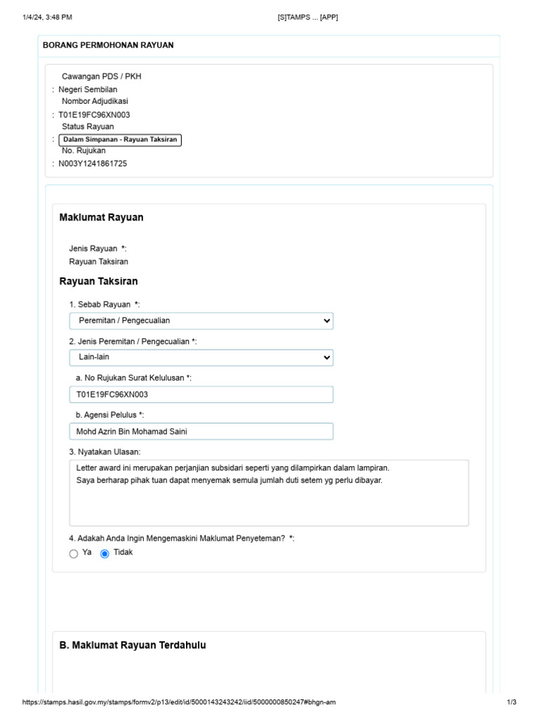 (S) Tamps ... (App) | PDF