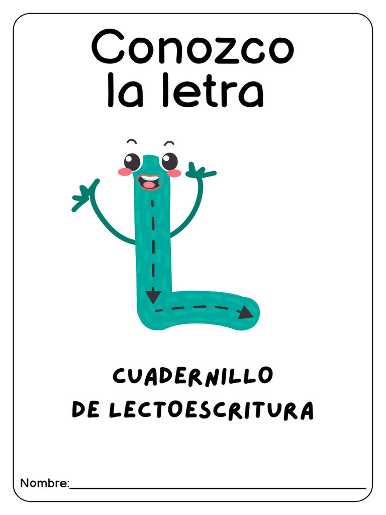 Cuaderno Lectoescritura Letra L | PDF